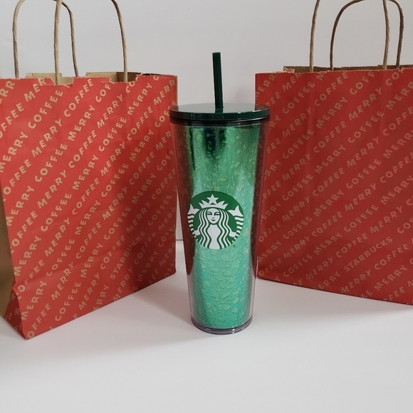 Starbucks | Dining | Starbucks 29 Green Glitter Tumbler | Poshmark